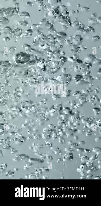 Air bubbles under water. Filmed on a high-speed camera at 1000 fps ...