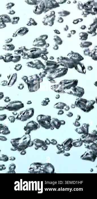 Super slow motion air bubbles underwater. Filmed on a high-speed camera ...