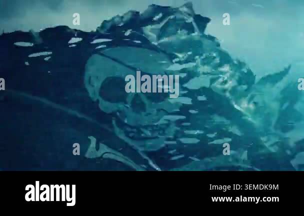 Battered Pirate Flag In Wind And Rain Stock Video Footage - Alamy