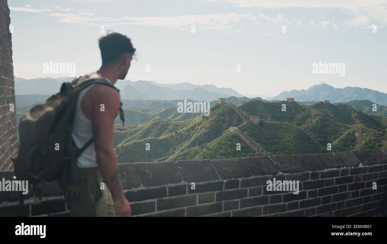 Panoramic view of Jinshanling Wall Stock Video Footage - Alamy