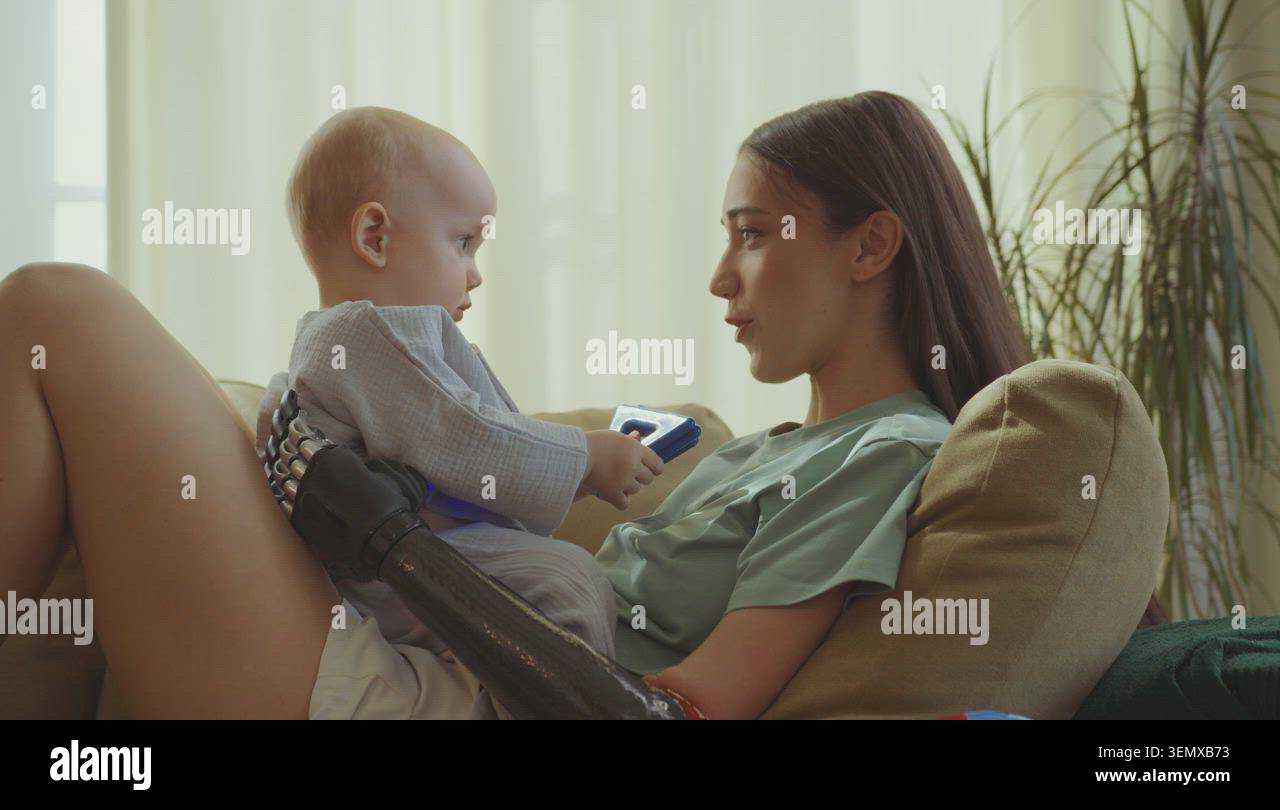 Mother And Son Forehead Touch Stock Video Footage - Alamy