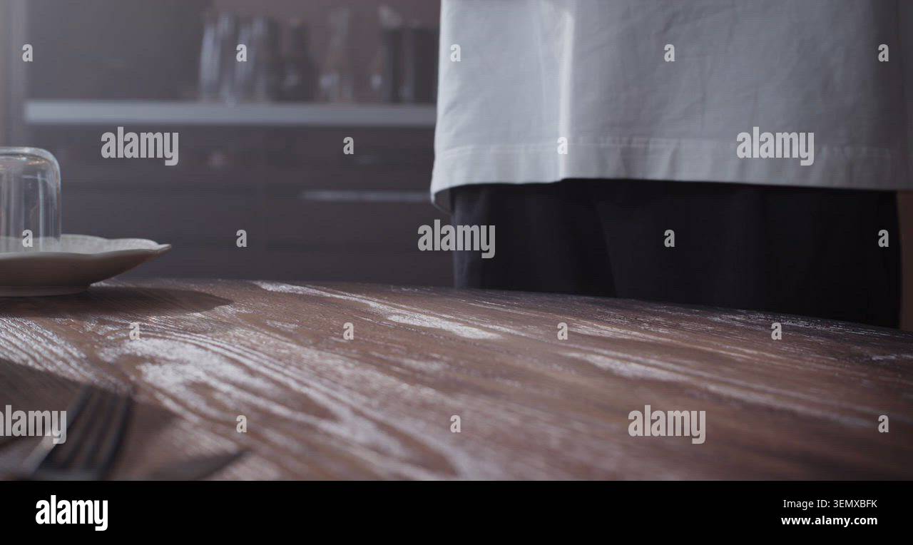 Water puts dinnerware on table Stock Video Footage - Alamy