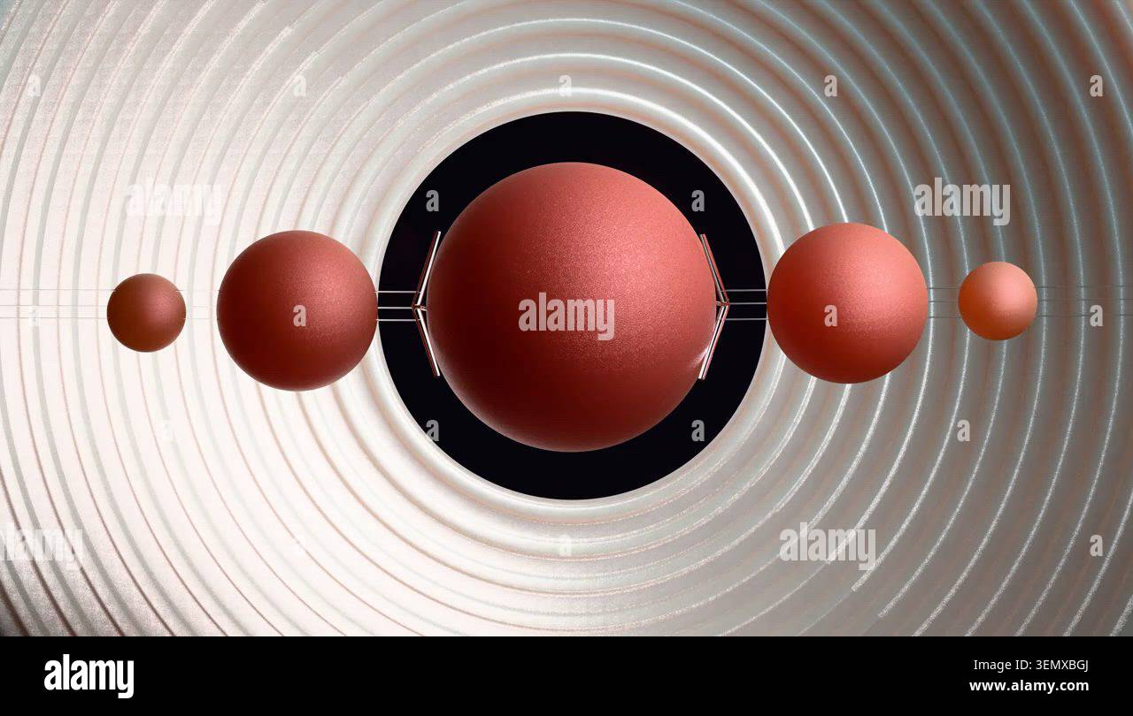 Abstract Terracotta Spheres 3D Abstract Background Stock Video Footage ...