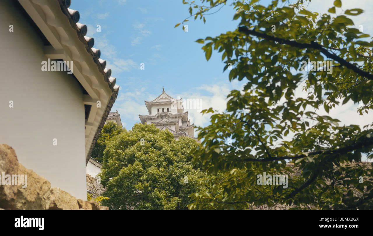 Himeji Castle on a sunny day Stock Video Footage - Alamy