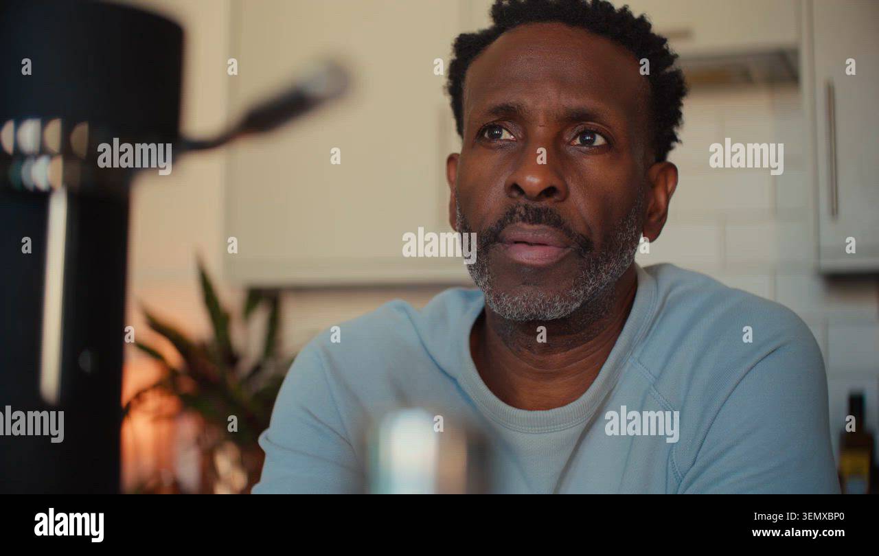 Man drinking water from a glass n a kitchen Stock Video Footage - Alamy