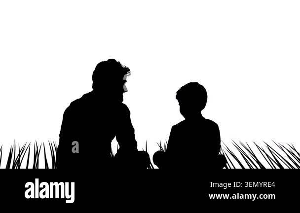Celebrate Fathers Day with this poignant silhouette of a father and ...