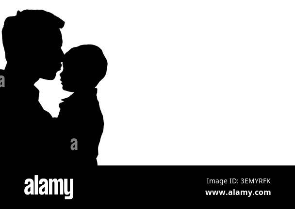 A beautiful silhouette captures a tender father-child moment perfect ...