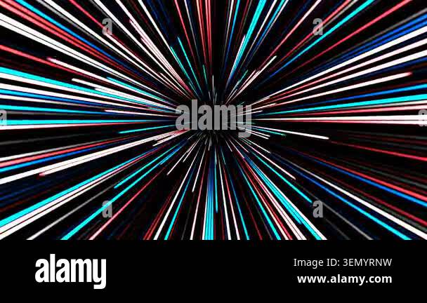 Dynamic abstract background of colorful light streaks radiating from a ...