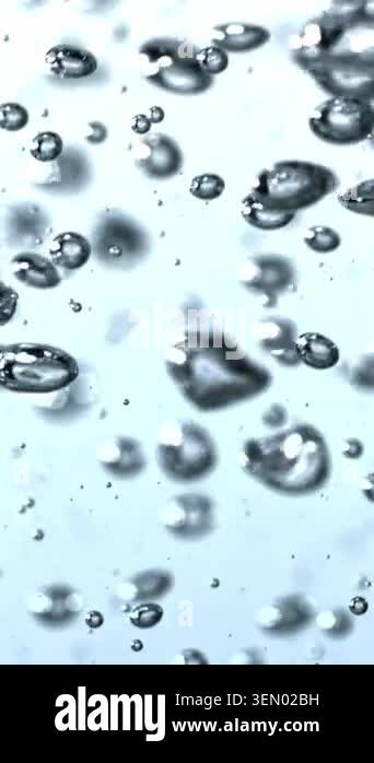 Super slow motion air bubbles underwater. Filmed on a high-speed camera ...