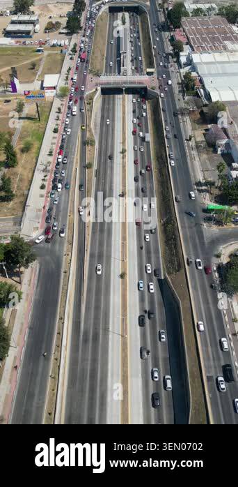Zapopan, Mexico - February 28 2026: Drone aerial perspective showing a ...