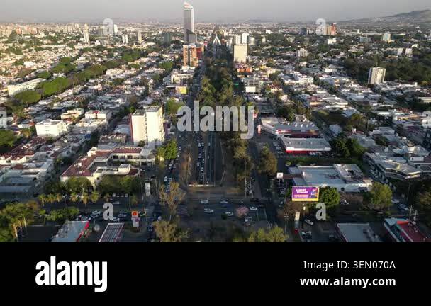 Guadalajara, Mexico - March 19 2026: Panoramic aerial drone video ...