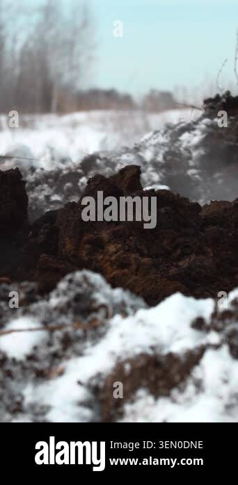 Closeup Undercarriage Wheel Turning In Snow And Mud, Sprocket And ...