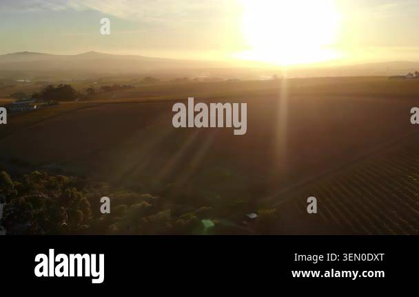 Aerial Drone View Winding Stream Golden Moorland, Rolling Hills Under ...