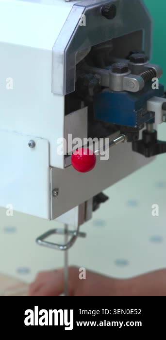 Precision Fabric Cutting With Industrial Machine. Operator Guides ...