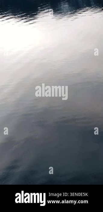 Calm Mountain Reflection On Lake, Misty Dusk Panorama With Glassy Water ...