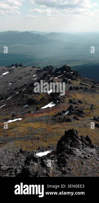 Alpine Ridge With Colorful Tundra Bloom, Wildflowers Speckling Rocky ...