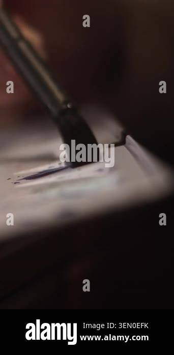 Brush Loading Water From Palette Well Softening Pans And Preparing Wash ...