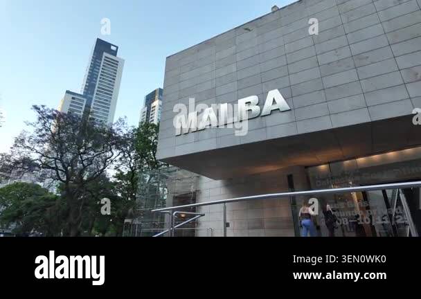 Main entrance to the Museum of Latin American Art of Buenos Aires with ...