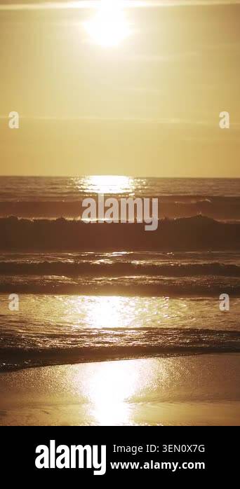 Cinematic 4K slow motion footage (150 fps) of gentle ocean waves ...