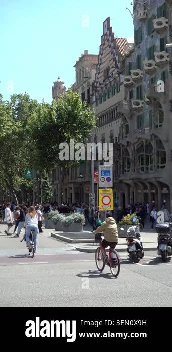 Barcelona, Spain. May 1, 2023, Famous modernist architecture of Casa ...