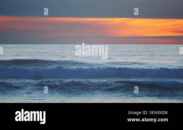 Cinematic 4K slow motion footage (150 fps) of gentle ocean waves ...