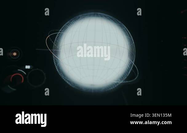 Digital representation of a sphere composed of glowing interconnected ...