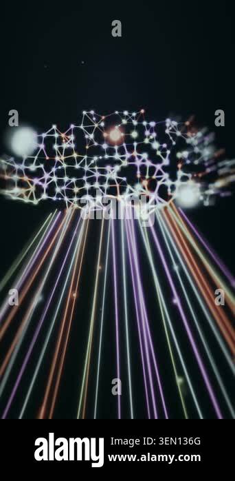 Big data and AI concept shown through futuristic digital graphic Stock ...