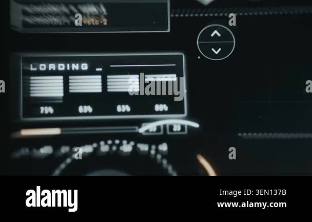 Progress indicator showing loading percentages in real time Stock Video ...