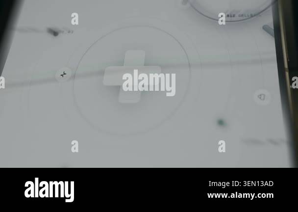 Stylized target icon with a plus symbol at the center, healthcare ...