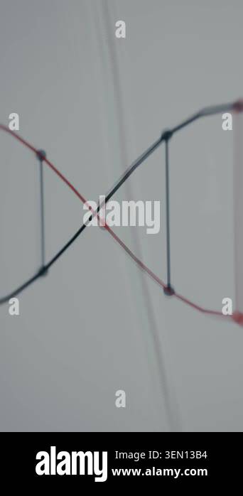 Genetic DNA structure illustrated as a double helix Stock Video Footage ...