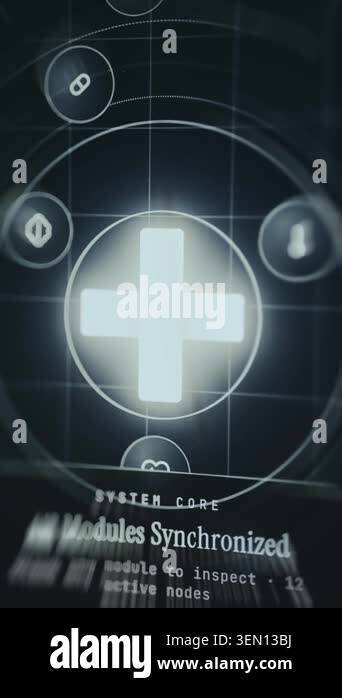 Modern healthcare app displaying icons within a quick-select menu Stock ...