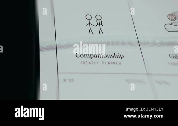 Stick figure couple holding hands representing companionship and joint ...