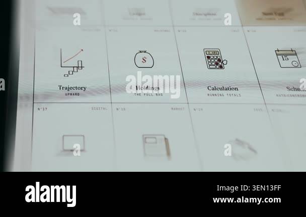 Set of conceptual illustrations representing business and financial ...