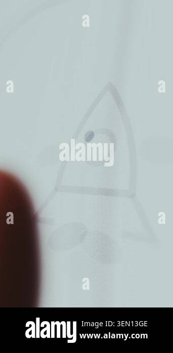 Simple rocket illustration with animated movement Stock Video Footage ...