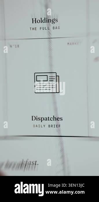 Minimal newspaper icon for daily briefing and dispatches Stock Video ...