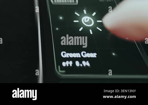 UI for controlling an energy system with a sun icon Stock Video Footage ...