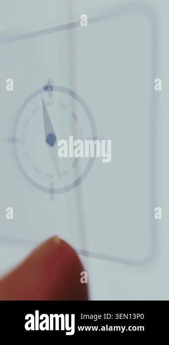 Circular compass animated illustration representing navigation Stock ...