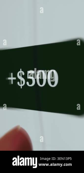 Graphic illustrating a financial prize or bonus Stock Video Footage - Alamy
