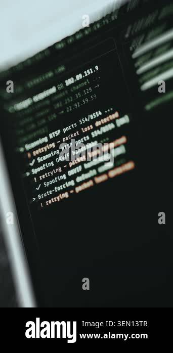 Attempts to exploit cameras using brute-force attacks. Ethical hacking ...