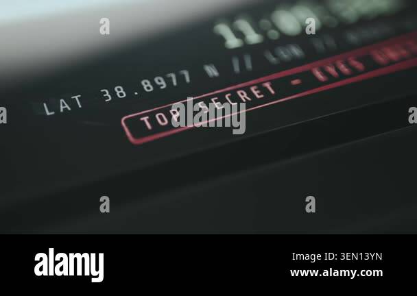 Red graphic label with text TOP SECRET - EYES ONLY Stock Video Footage ...