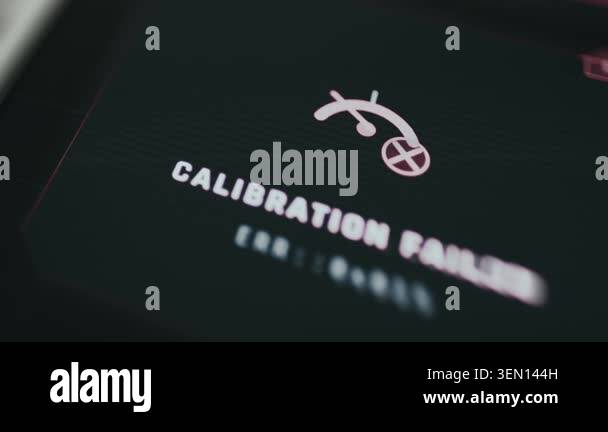 Animated warning icon indicating Calibration Failed Stock Video Footage ...