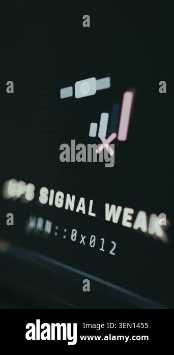 Low GPS signal warning shown with animated icon Stock Video Footage - Alamy
