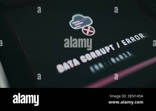 Data corrupt error animated icon Stock Video Footage - Alamy