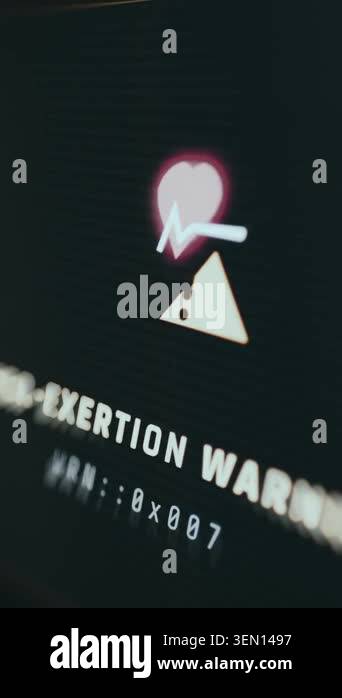 Animated heart icon showing over-exertion warning Stock Video Footage ...