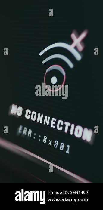 Animated UI icon showing network connection failure and server error ...