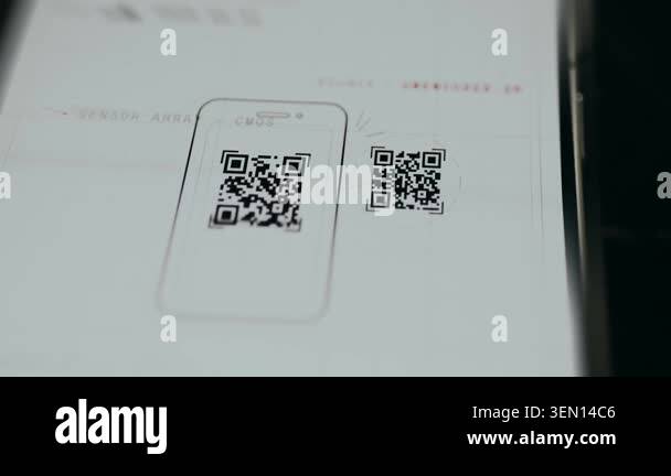 Digital animation showing QR code scanning on mobile device Stock Video ...