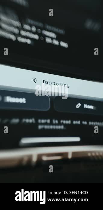 UI enabling users to initiate transactions by placing their contactless ...