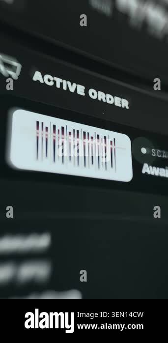 Active order with barcode scanning option for inventory Stock Video ...