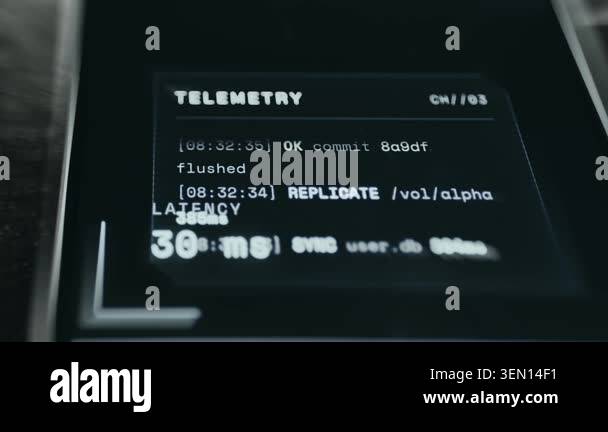 Real-time telemetry data for a system monitoring process Stock Video ...