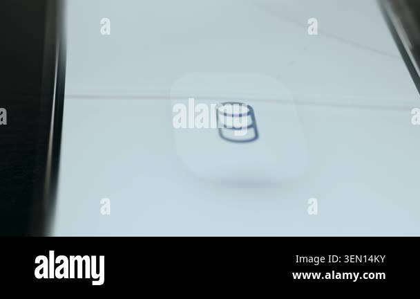 Symbol for a database and data storage Stock Video Footage - Alamy
